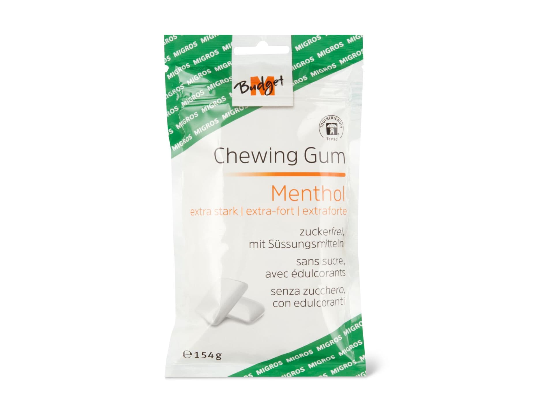 Kaufen M-Budget · Kaugummi · Menthol, extra stark, zuckerfrei • Migros