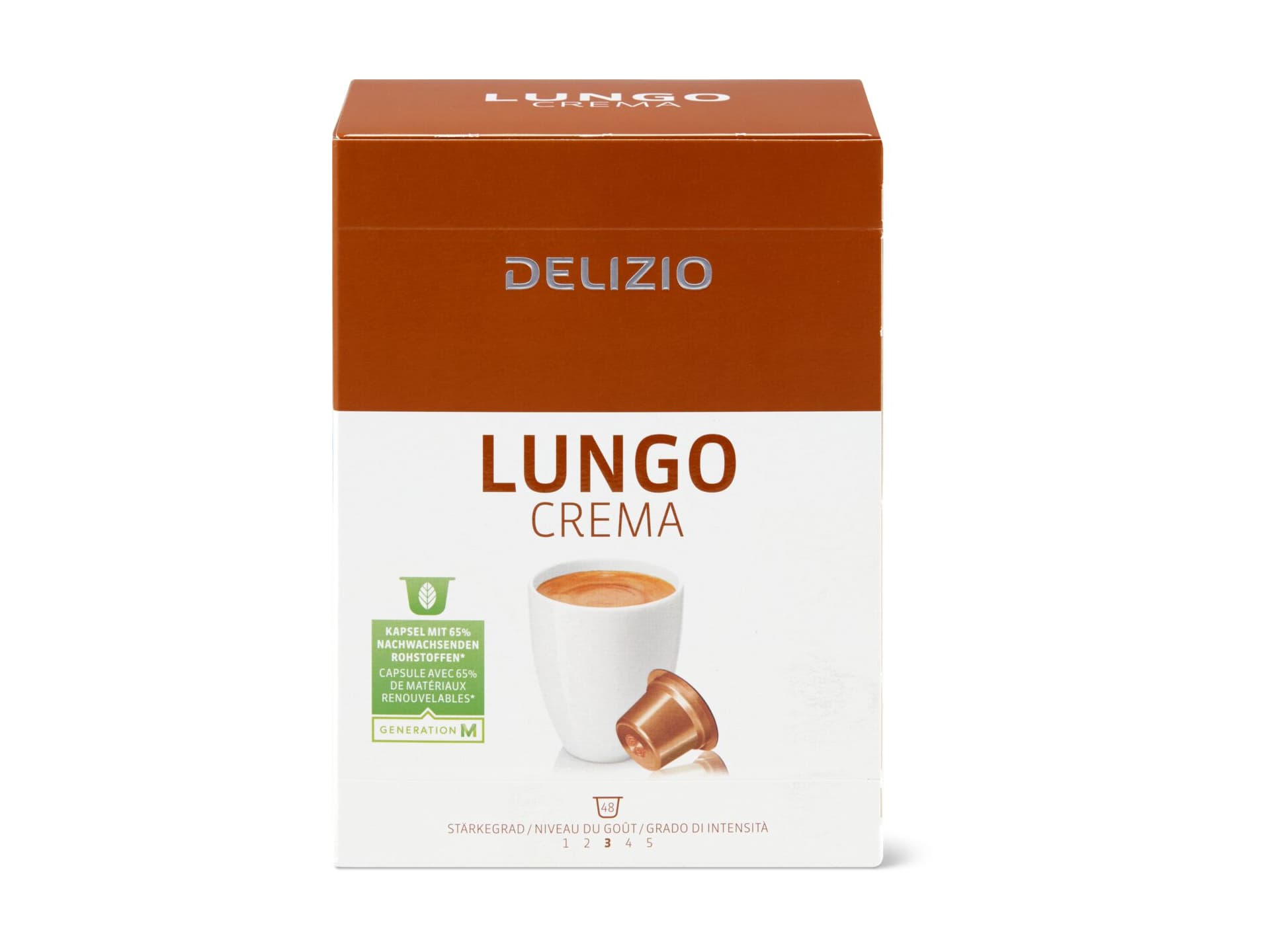 Achat Delizio · Capsules de café · Lungo Crema, système Delizio • Migros