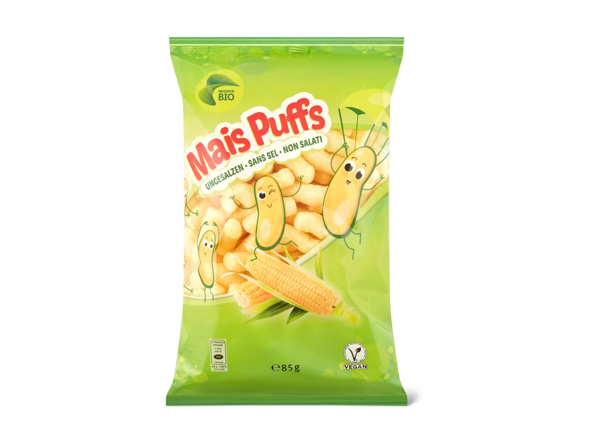 Kaufen Mais Puffs Bio · Mais-Snack · ungesalzen • Migros