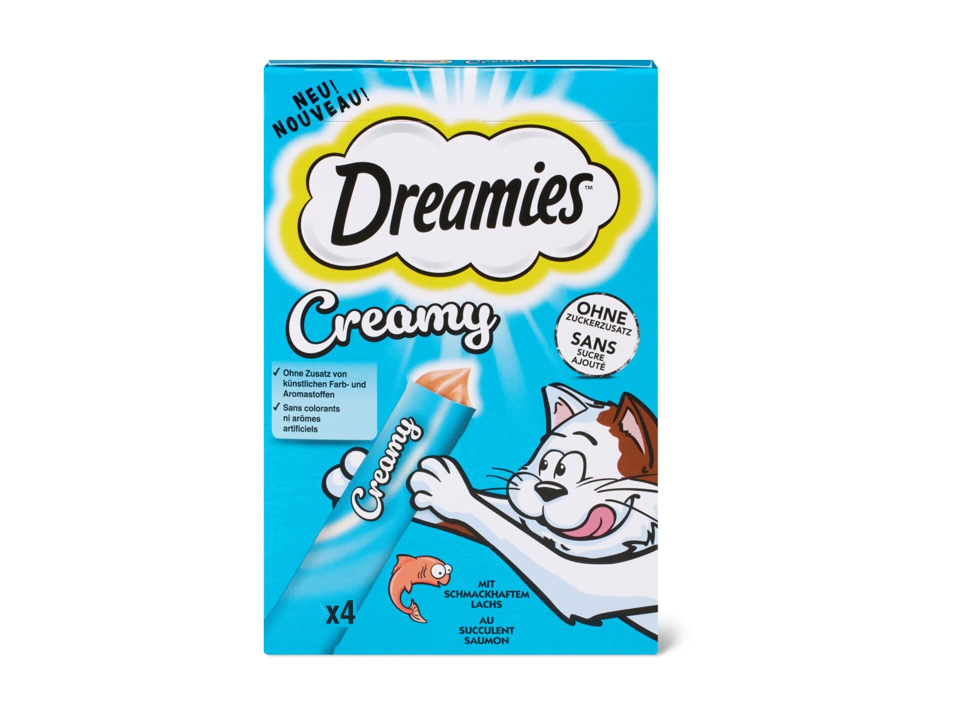 Achat Dreamies Creamy · Snack pour chat · saumon • Migros