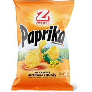 Zweifel Snacketti · Chips Snack · Paprika • Migros