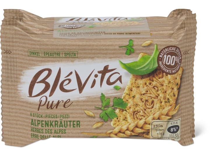 Kaufen Blévita Pure · Dinkelgebäck und Roggen · Alpenkräuter • Migros