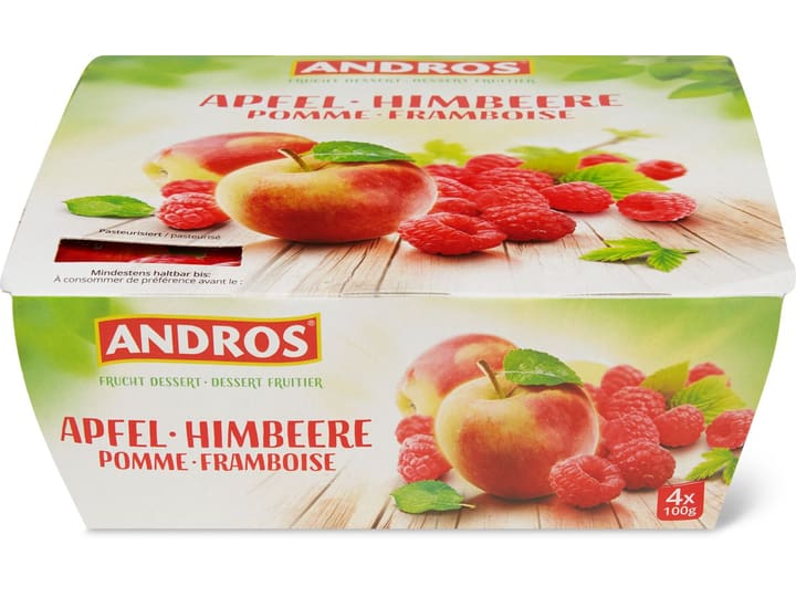 Achat Andros · Compote · Pomme & Framboise • Migros