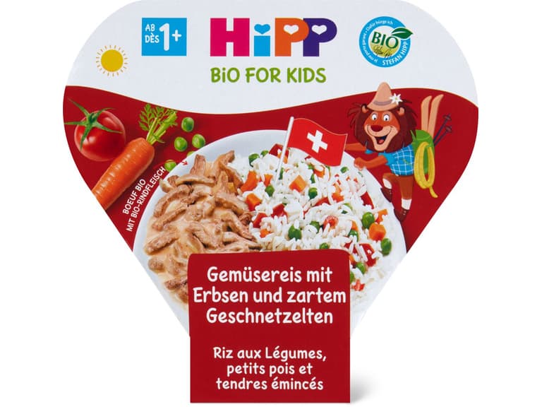 Kaufen HiPP Bio · Gemüsereis mit Erbsen & geschnetzeltem Rindfleisch ...