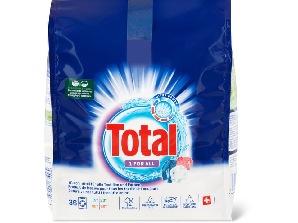 Kaufen Total 1 for All · Waschmittel Pulver • Migros