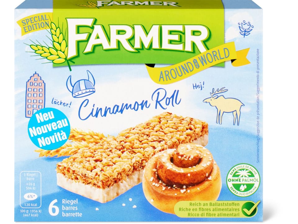 Kaufen Farmer · Getreideriegel · Cinnamon Roll • Migros