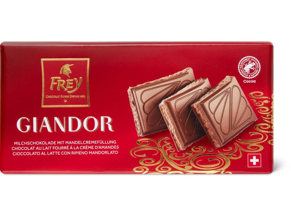 Achat Frey Giandor · Chocolat au lait · fourré la crème d'amandes • Migros