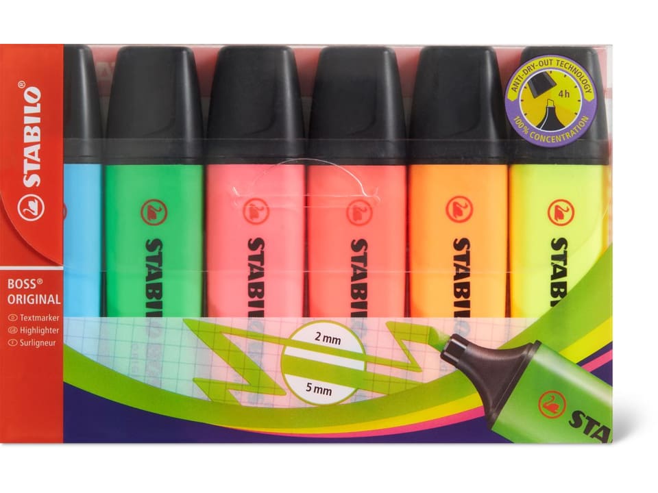 Kaufen Stabilo Boss Original · Textmarker · 6 Farben • Migros