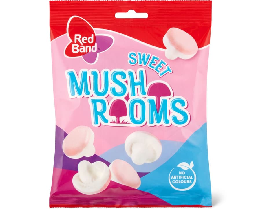 Achat Red Band · Champignons en mousse sucrée · Sweet • Migros