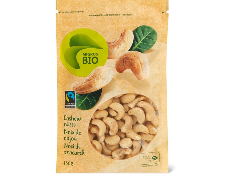 Kaufen Migros Bio · Cashewkerne · Nicht gesalzen • Migros