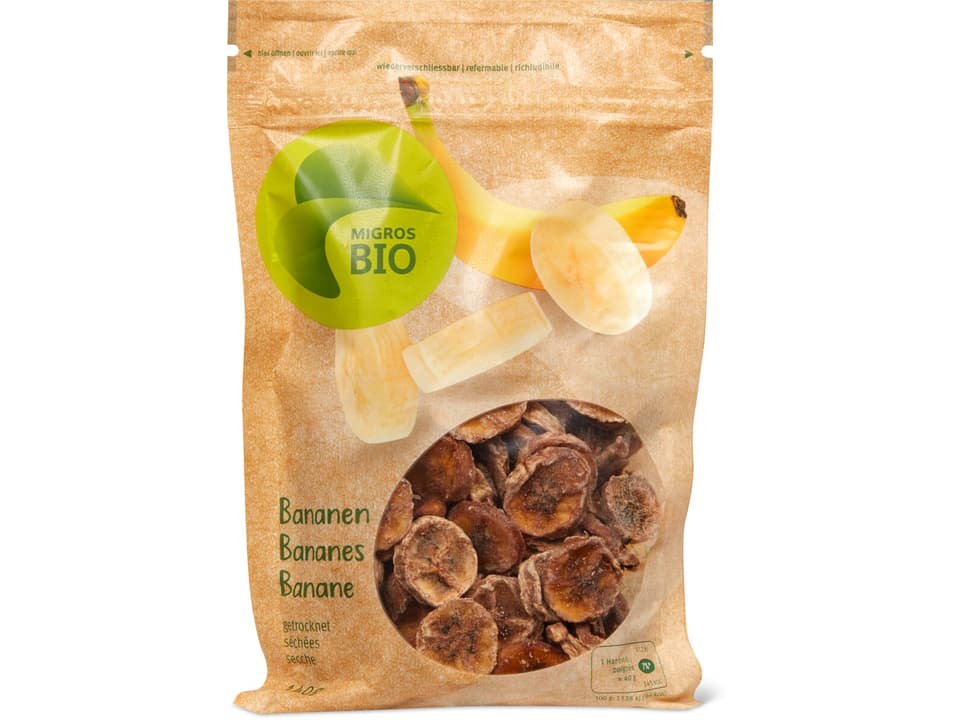 Kaufen Bio · Bananen · getrocknet • Migros