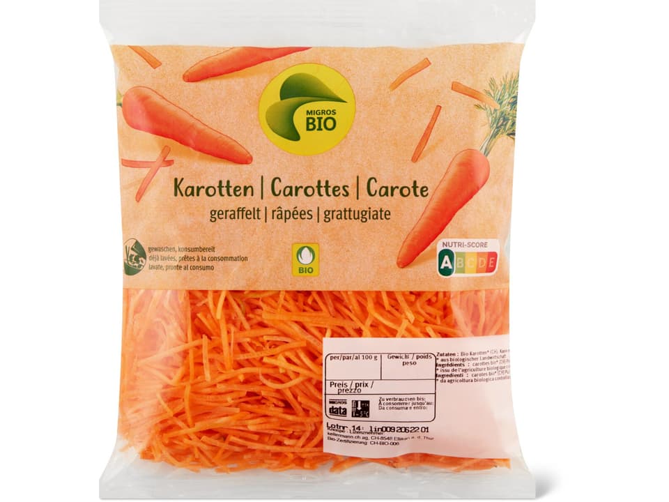Kaufen Migros Bio · Karotten · geraffelt • Migros