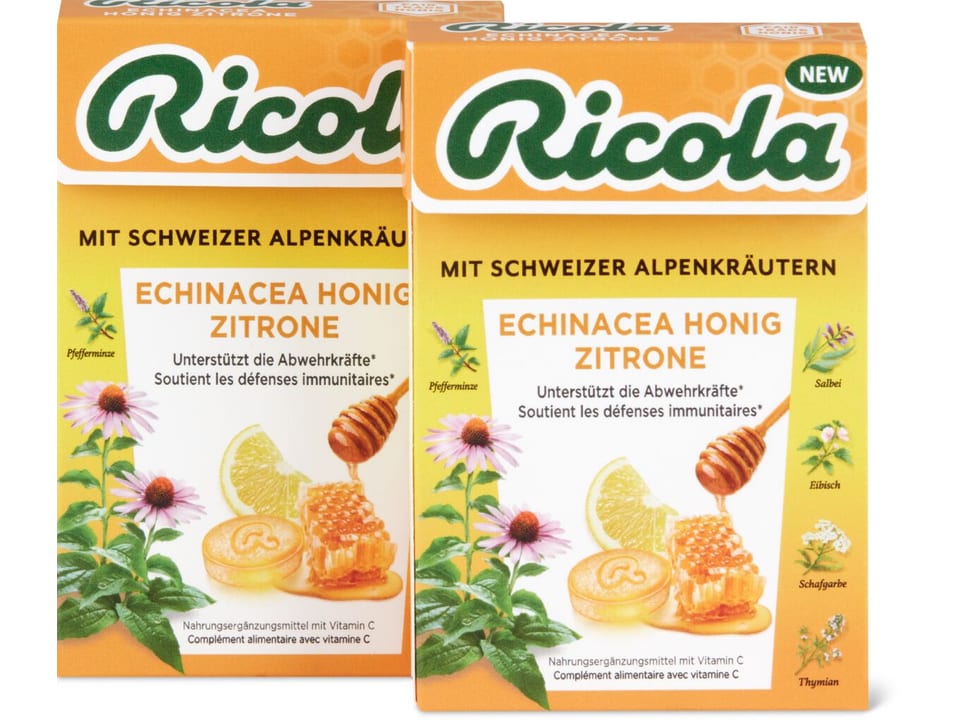 Kaufen Ricola · Kräuterbonbons · Honig, Zitrone Echinacea • Migros