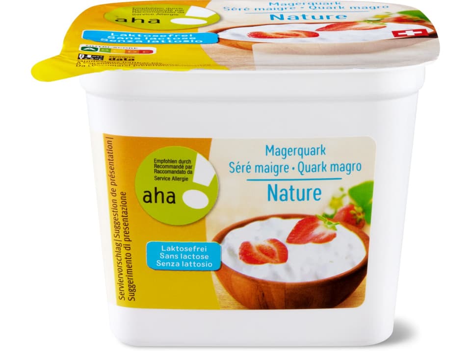 Buy aha! · Low-fat quark · Plain • Migros