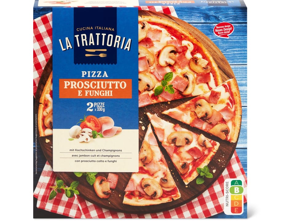 La Trattoria · Pizza · mit Kochschinken und Champignons • Migros
