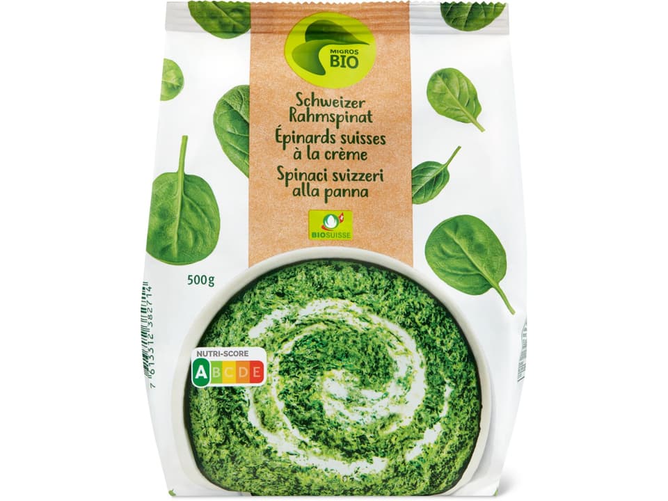 Kaufen Bio · Schweizer Rahmspinat • Migros