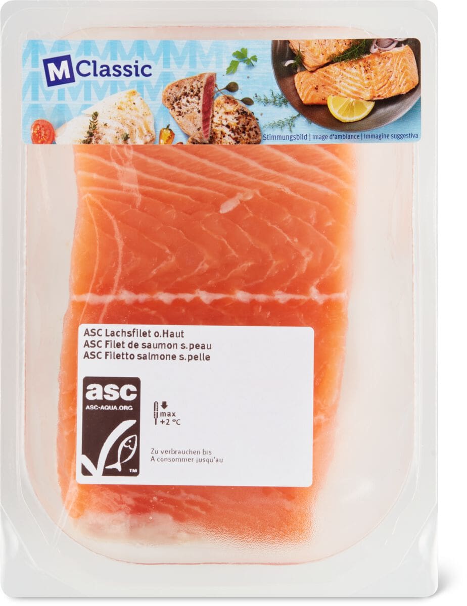 M-Classic MSC · MSC wild salmon fillet with the skin · MSC • Migros