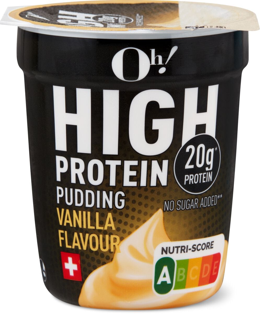 Oh! High Protein · High Protein Pudding · Caramel • Migros